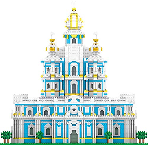 SEMKY Micro Mini Blocks Smolny Cathedral Famous Landmark Model Set,(3750Pieces) -Building and Architecture Toys Gifts for Kid and Adult