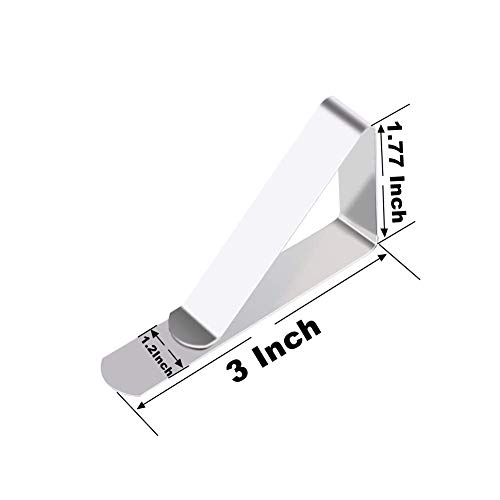 Tablecloth Clips,Picnic Table Clip,Stainless Steel Table Clips Rust-Free,Windproof for Outdoor Indoor Party, Camping, Wedding (Pack of 12)