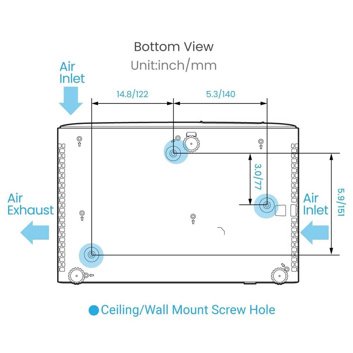 BenQ TH690ST 4LED Short Throw Gaming Projector | 1080p HDR | 2300lm | Game Mode for 8.3ms@120Hz Low Input Lag | Dual HDMI | S/PDIF | 5W*2 Speakers| 2D Keystone | 3D | PS5 | Xbox Series X & S (Renewed)