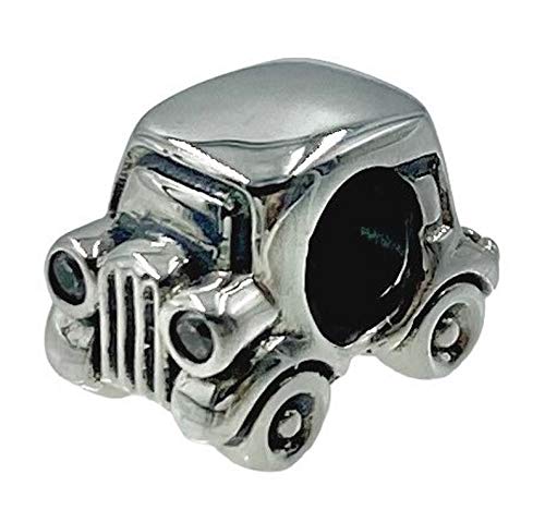 BOLENVI Jeep Car Truck 925 Sterling Silver Charm Bead For Pandora & Similar Charm Bracelets or Necklaces