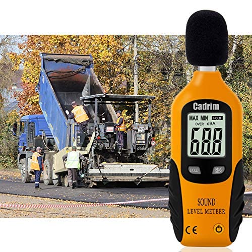 Cadrim Decibel Meter - Digital Sound Level Meter, Self-Calibration Decibel Reader, Noise Meter with LCD Display Measurement Range 40-130 dB spl Meter (Battery Included)…