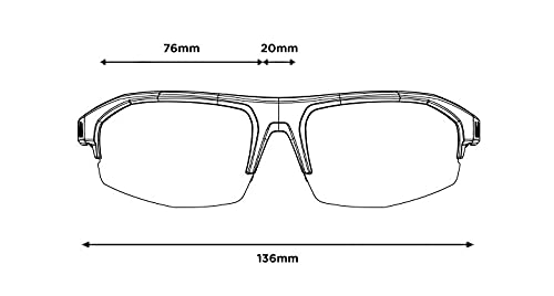 bollé BS003004 Bolt 2.0 Sport Bike Sunglasses, Titanium Matte - Volt+ Ultraviolet Cat 4