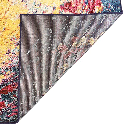 Unique Loom Estrella Collection Colorful Abstract Multi Area Rug (4' 0 x 6' 0)