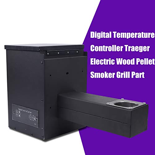Pellet BBQ Smoker Hopper Assembly Kit, Intelligent Digital Temperature Controller Electric Wood Pellet Smoker Grill Part for Grill, Smoke, Bake, Roast, Braise, and BBQ/2100 (Color : Touch Button)
