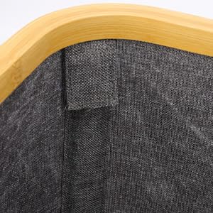 Collapsible Laundry Basket Hamper, Bamboo Frame and Handle, for Laundry Room and Bedroom, Toy Organizer hamper ,Bathroom Bin