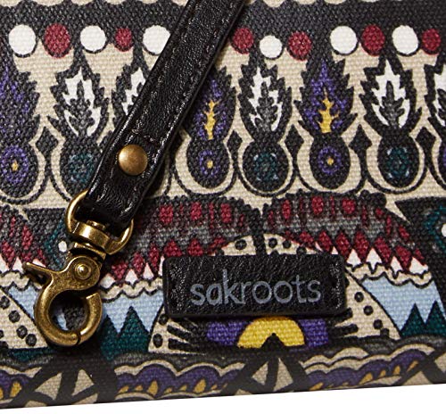 Sakroots Women's, Multi One World, 7.9in L x 1in W x 4.3in H Wristlet Drop: 6.5in, Crossbody Drop: up to 23 inches