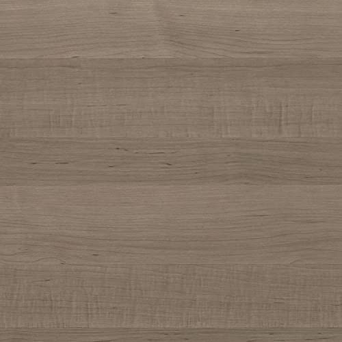 Bush Furniture Salinas L Shaped Desk with Hutch in Ash Brown | Corner Table with Drawers and Storage for Home Office