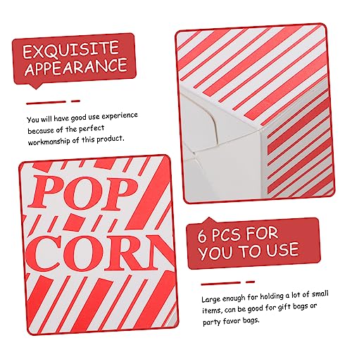 NOLITOY 30 Pcs Popcorn Popcorn Bucket Disposable Popcorn Bags Classic Popcorn Container Popcorn Packaging Boxes Snack Box for Snack Containers Disposable Snack Containers Snack Bag
