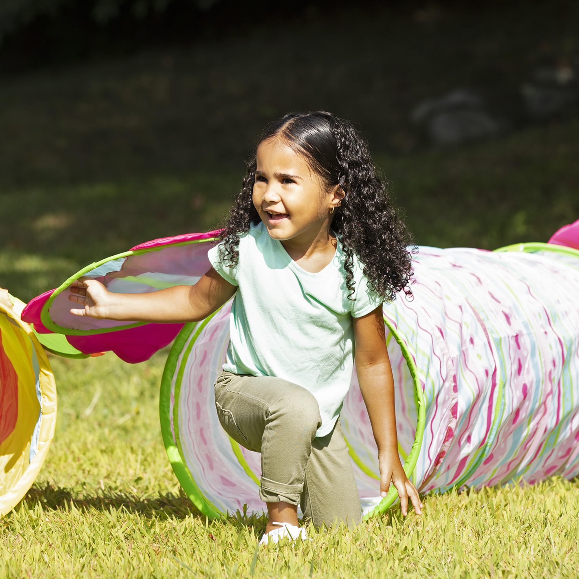 Melissa & Doug Sunny Patch Cutie Pie Butterfly Crawl-Through Tunnel (E-Commerce Packaging) - Indoor Outdoor Baby Tunnel Crawl Developmental Activity Toy