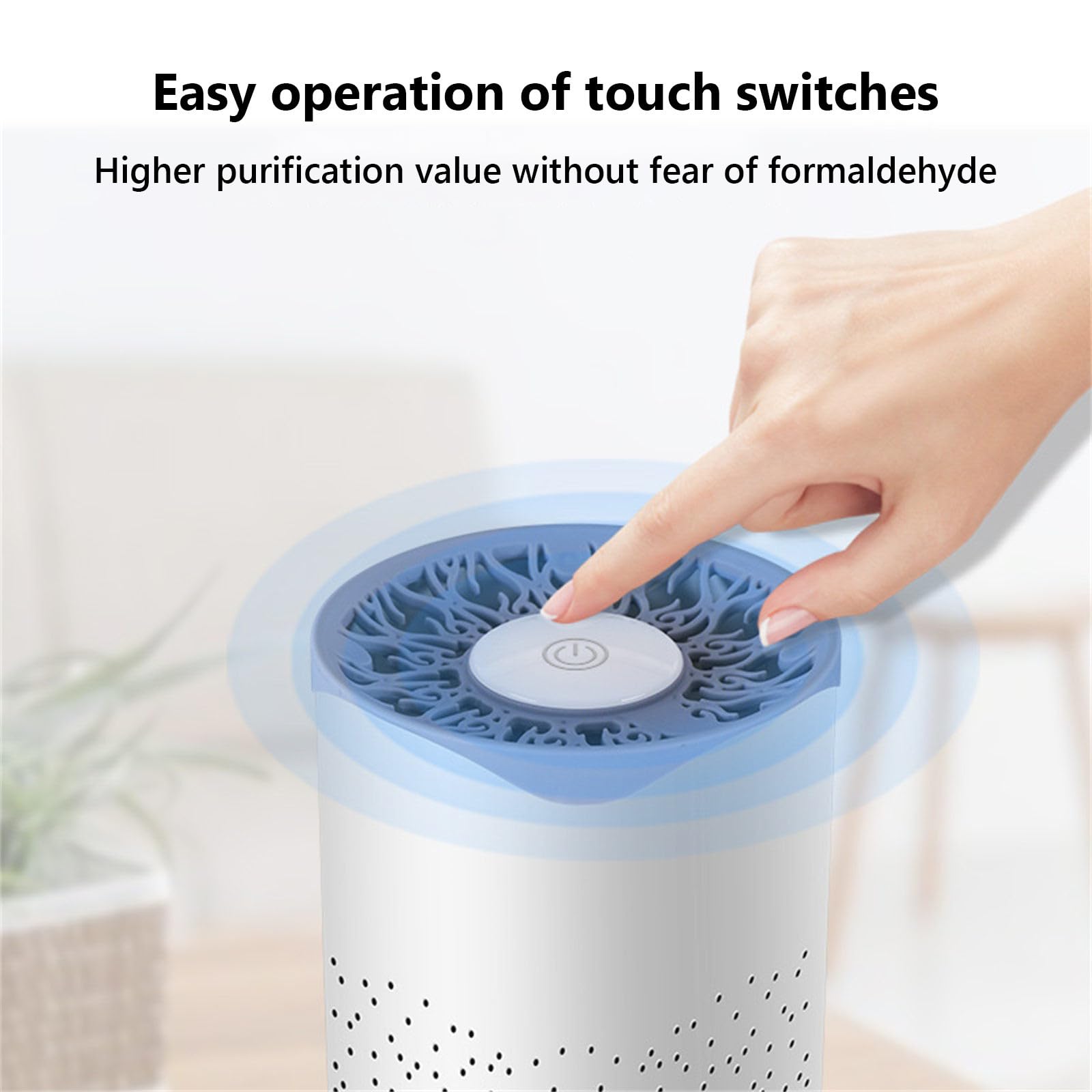 Bedroom 𝐅𝐨𝐫𝐦𝐚𝐥𝐝𝐞𝐡𝐲𝐝𝐞 Purifier With Sleep Mode, USB Charging Portable Purifier Office 24dB Filtration System, Household Air Fresh Purifier For Car Home Desktop Air Cleaning