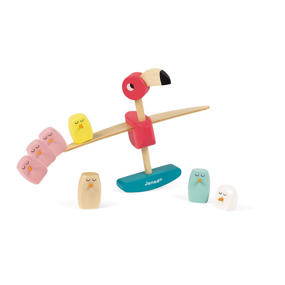 Janod Zigolos Wooden Balancing Game - Flamingo β Ages 3+ - J08230