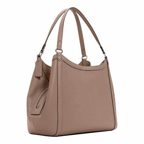 Coach Kristy Leather Shoulder Bag in Taupe