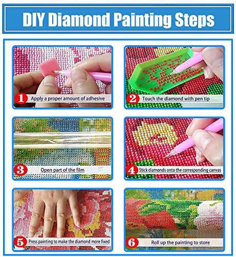 Succulent Diamond Painting Kits for Adults - 5D Diamond Art Kits for Adults Kids Beginner,DIY Flowers Full Drill Paintings with Diamonds Gem Art for Adults Home Wall Decor 11.8x15.7inch