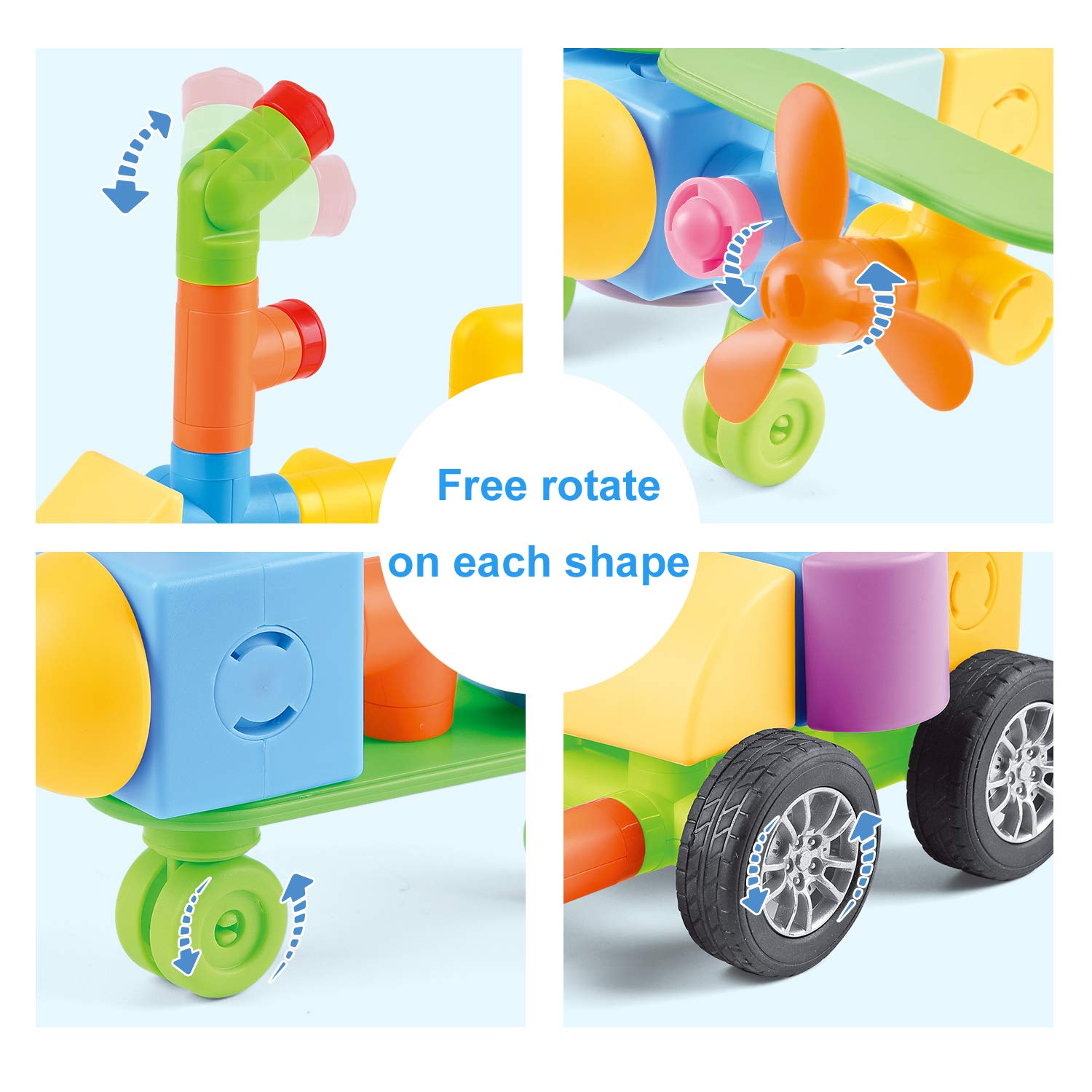 LookengQbix 25-in-1 Magnetic 3D Building Shapes, Magnet Blocks Tiles,STEM Educational Toys w/25 Different Designs in Idea Book for Children Kids Brain Development