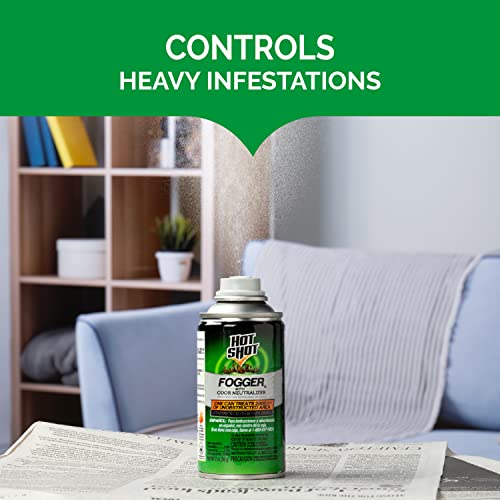 Hot Shot Fogger With Odor Neutralizer, Kills Roaches, Ants, Spiders & Fleas, Controls Heavy Infestations, 24 Count, 2 Ounce