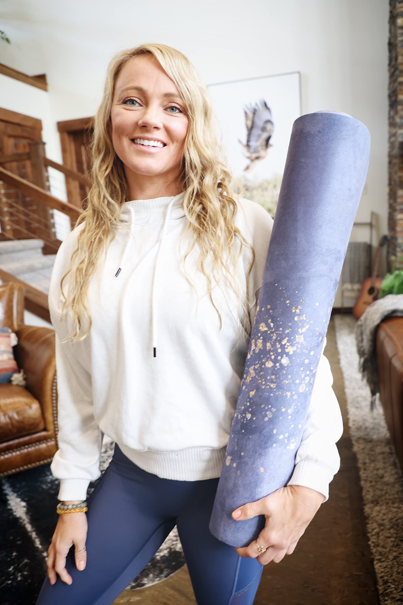 Brianne Hovey Soul Intention Yoga Mat ,Eco-friendly Sueded Anti-Slip; What If It Was Easy