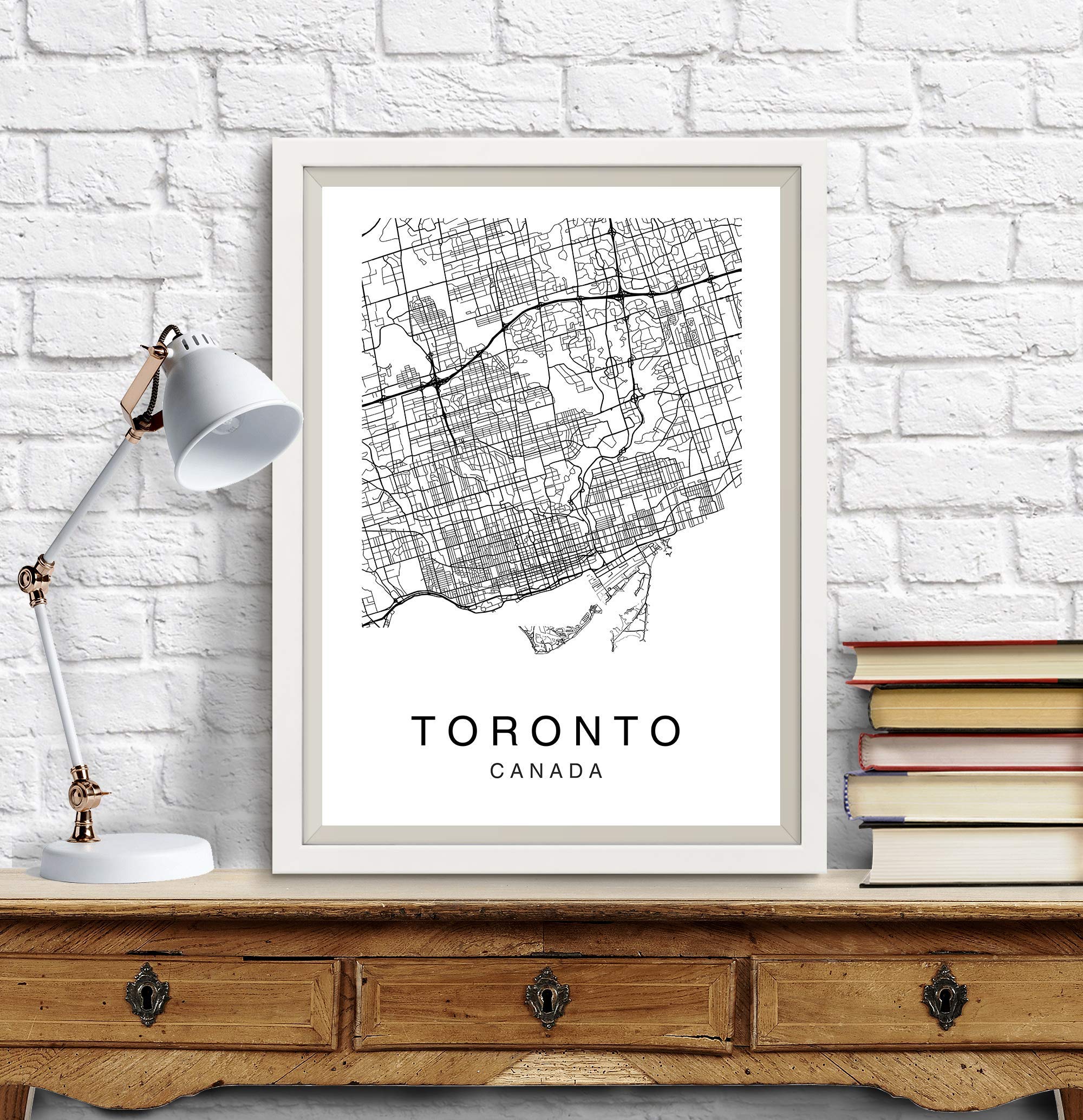 Custom Map Poster Personalized Map Print City Map Wall Art Decor Black and White Sizes Available