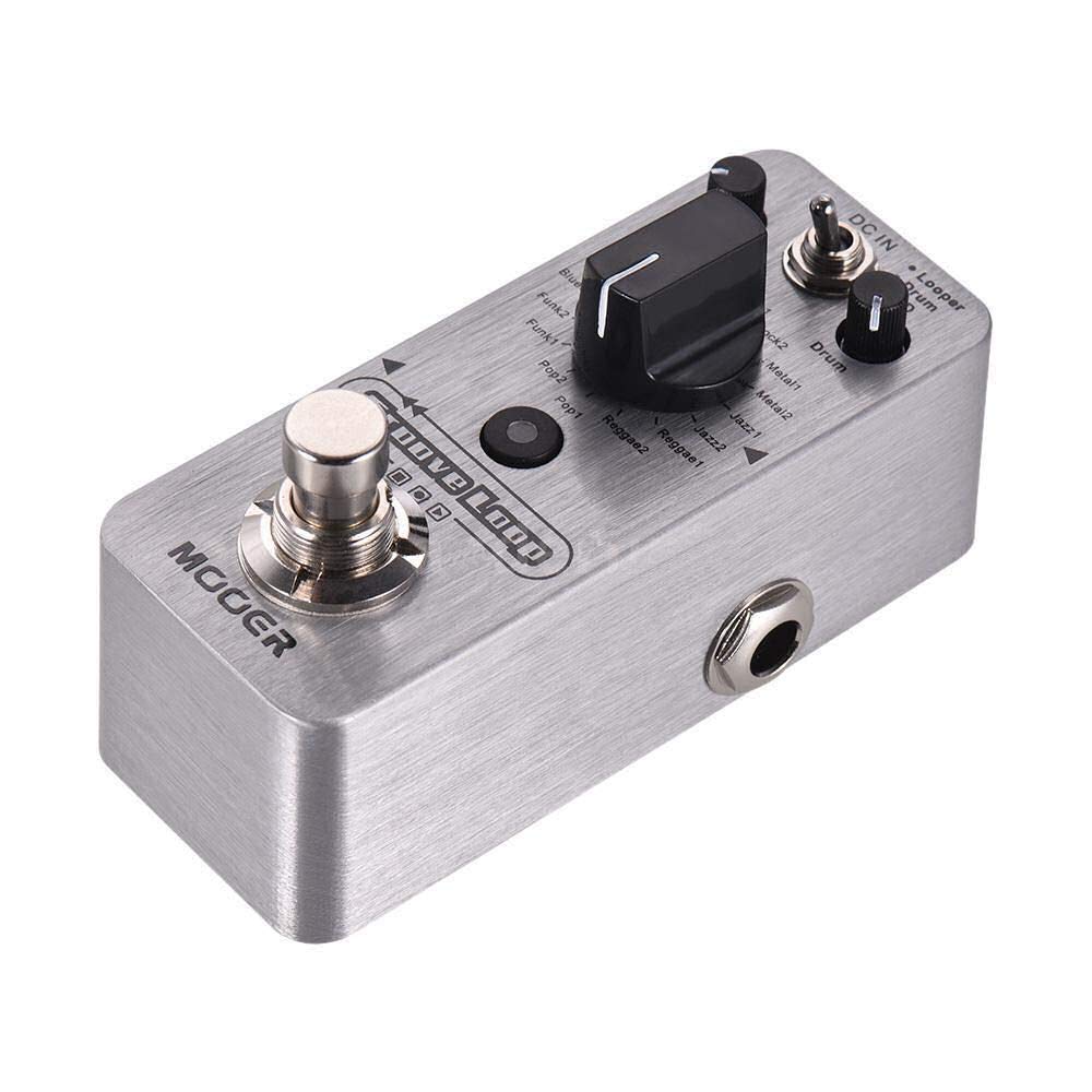 Mooer Groove Loop Drum Machine & Looper Effect Pedal w/ 4 Cables and Polish Clot