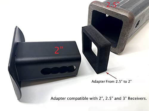 eVerHITCH 3", 2.5" and 2" Adapter Insert for Adapting Hitch Cover to Various Size Hitch RECEIVERS, Fits 3", 2.5" and 2" Receivers