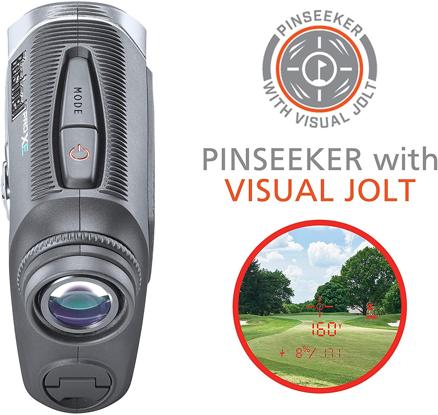 Bushnell PRO XE Advanced Laser Golf Rangefinder with Included Carrying Case, Carabiner, Lens Cloth, and Selected Wearable4U Golf Tool Bundle