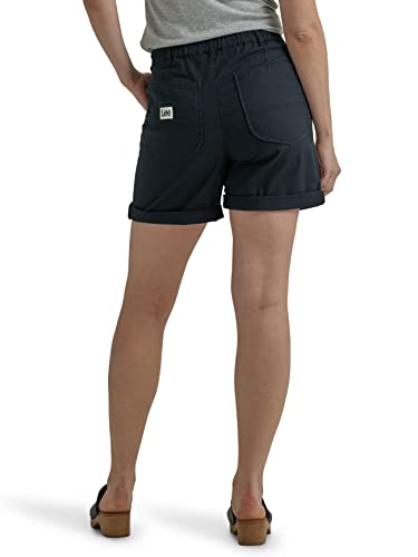 Lee Women's Plus Size Legendary High Rise Relaxed Fit Rolled Short, Black, 20W