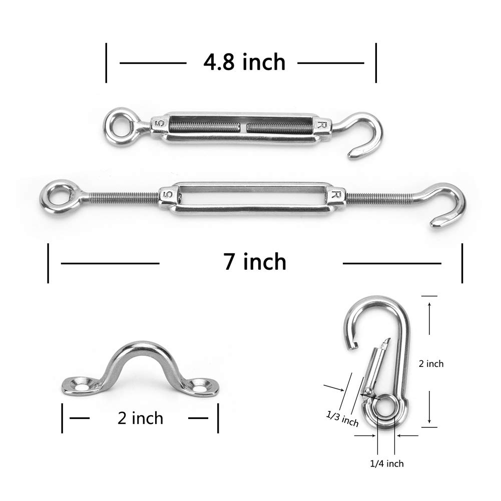 Litcher Globe String Light Suspension Kit, Outdoor Light Guide Wire, Vinyl Coated Stainless Steel Steel Cable,Include 150fts Transparent PVC and 304 Stainless Steel Wire Cable, Turnbuckle and Hooks