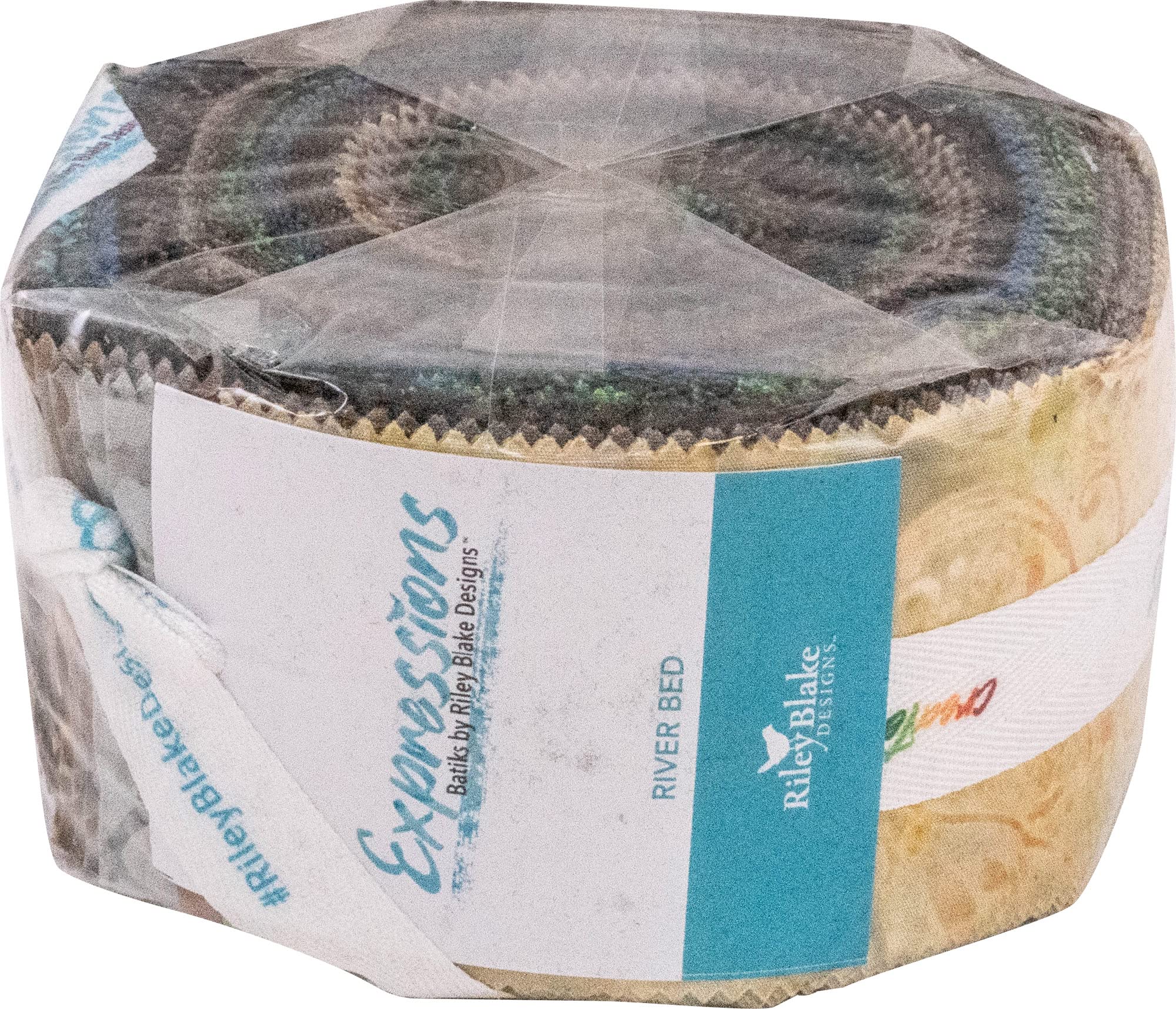 Batiks Expressions Riverbed Rolie Polie 40 2.5-inch Strips Jelly Roll Riley Blake RP-RVRBD-40