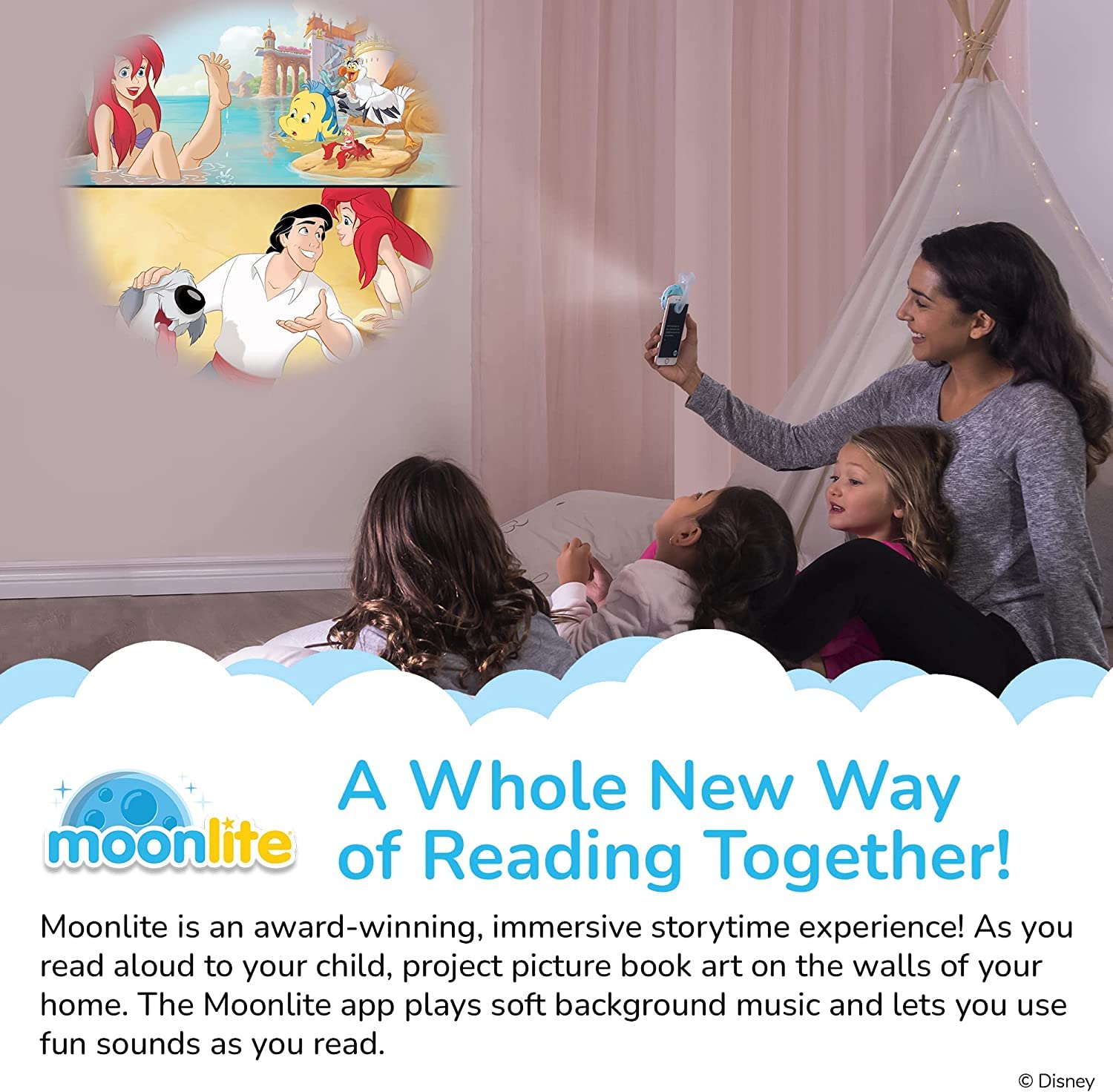 Moonlite Storybook Reels for Flashlight Projector, Kids Toddler | Curious George | Story Reel Pack for 12 Months and Up