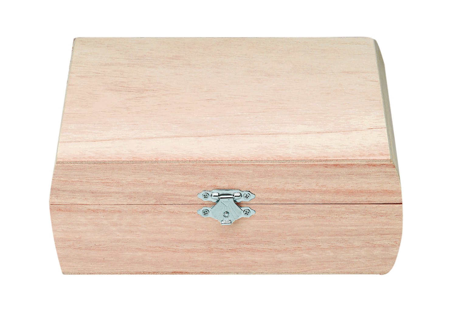 Glorex 6 1682 900 Square Pine Wooden Box FSC Mix, 18.5 x 18 x 6.7 cm