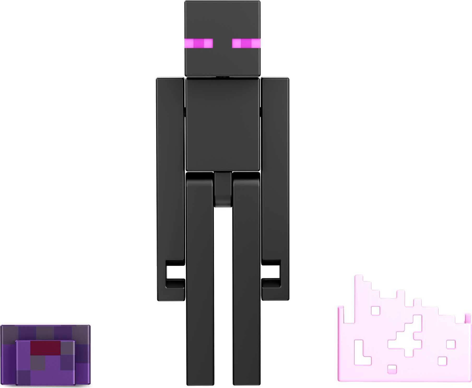 Mattel Minecraft Enderman Action Figure, 3.25-in, with 1 Build-a-Portal Piece & 1 Accessory, Building Toy Inspired by Video Game, Collectible Gift for Fans & Kids Ages 6 Years & Older