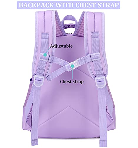 JIANYA Backpack for Girls Preschool Kindergarten Bookbag Kids School Backpack with Lunch Box Lightweight
