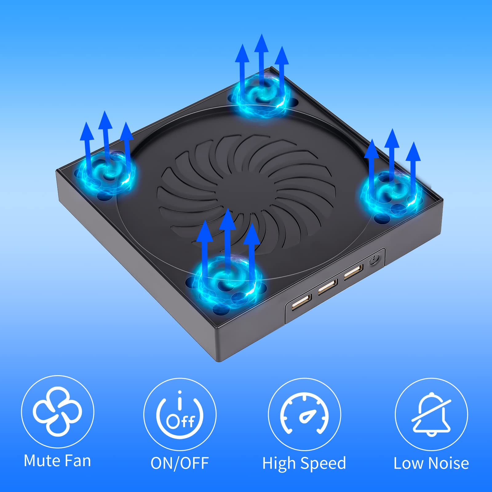 Colorful LED Light Cooling Fan Compatible with Xbox Series X Console, My Genik Cooler System Accessories with Dual Fans and External USB Port (No Light Cooling Fan)