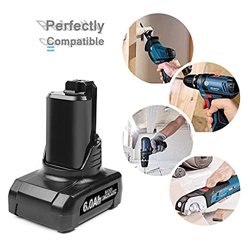 Bonadget 6.0Ah BAT420 BAT414 BAT412 Replacement Battery Compatible with Bosch 12-Volt Max Lithium-ion Cordless Power Tools