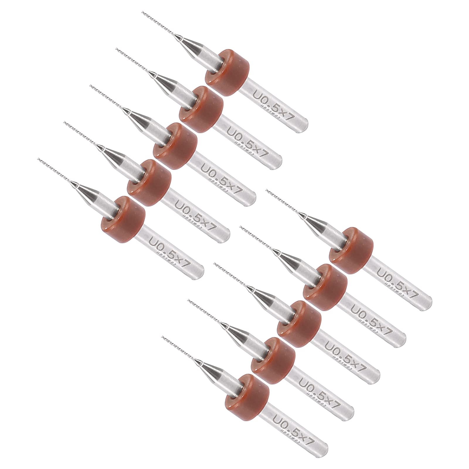 CoCud Micro PCB Drill Bits, 1/8" Shank 0.4mm Cutting Edge, Tungsten Carbide Print Circuit Board Drill Bit - (Applications: for CNC Drilling Engraving Machine), 2-Set (20-Pieces)