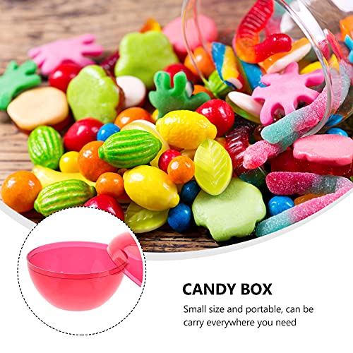Healvian 24Pcs Apple Shape Candy Box Christmas Apple Container Plastic Chocolate Box Gift Fillable Balls Red Apple Container