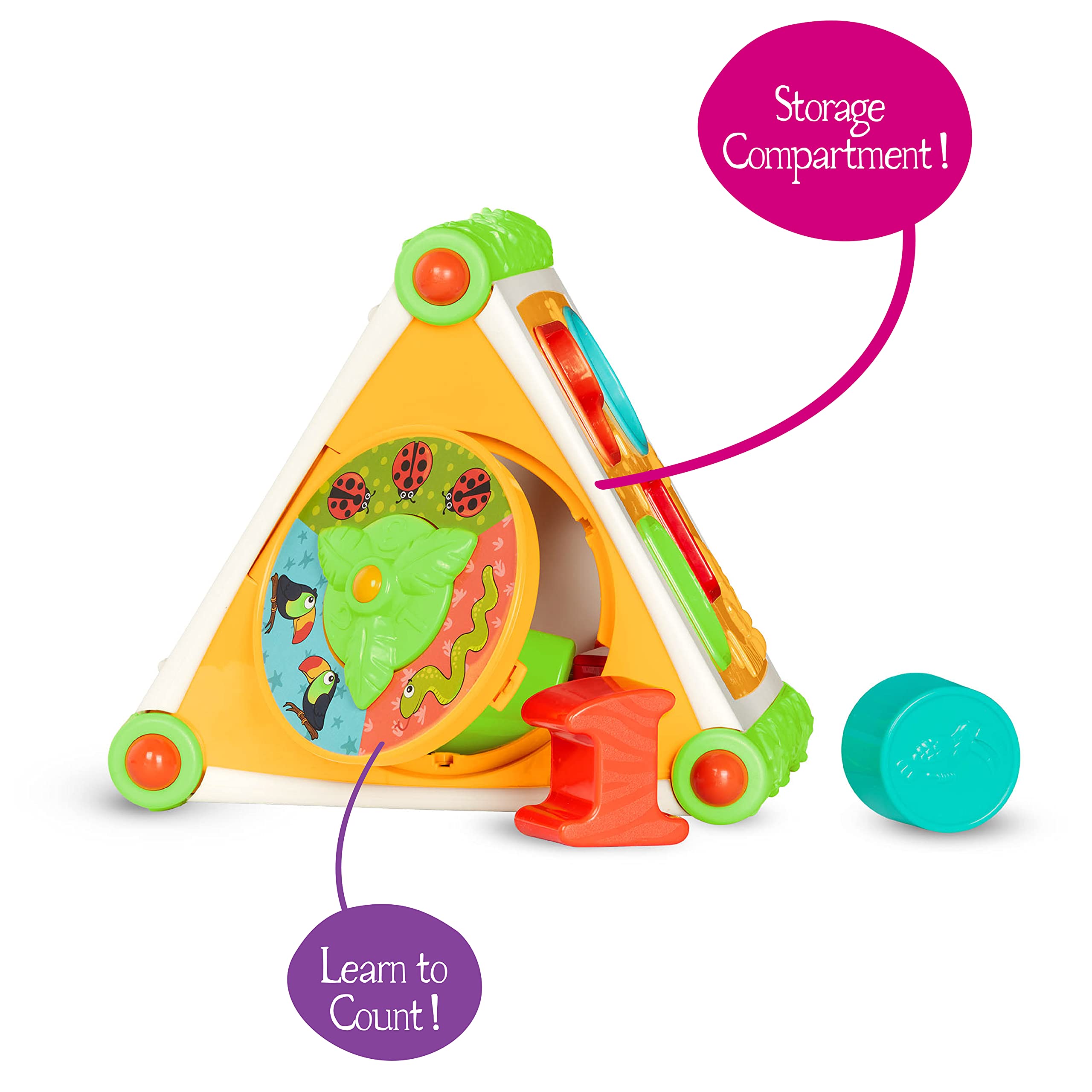 Battat – Activity Cube & Shape Sorter – 8 Shapes & Bead Maze – Music & Lights – Learning Toy For Toddlers, Kids – Jungle Fun! Activity Center – Jungle Fun! Activity Center