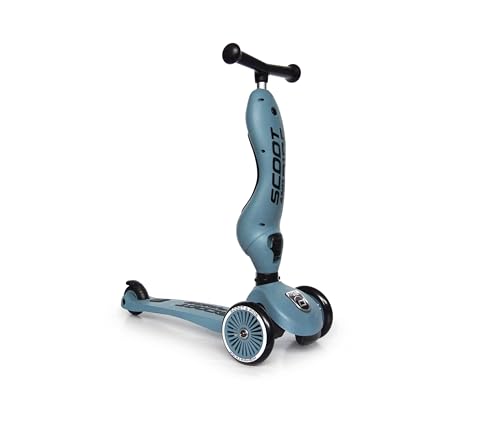 Scoot & Ride 2-in-1 Ride-On & Stand Kids Scooter, Ages 1 to 5, Highwaykick 1, Steel