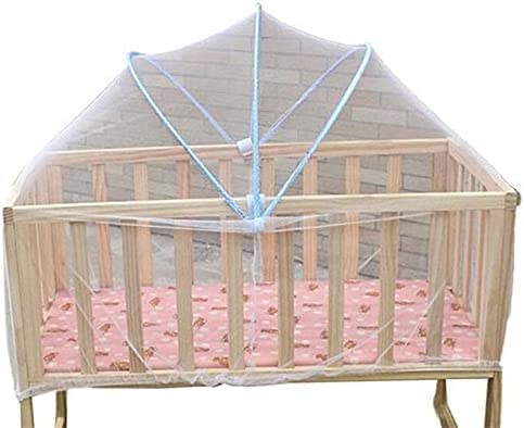 Crib Rail Cover Arched Baby Tent Netting Durable Baby Outdoor Stroller Flexible Canopy Net (40")