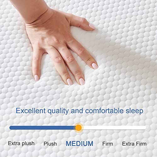 JINGWEI Queen Size Mattress, 12 inch Cooling-Gel Memory Foam Mattress Bed in a Box, Breathable Bed Mattress, 60" * 80"