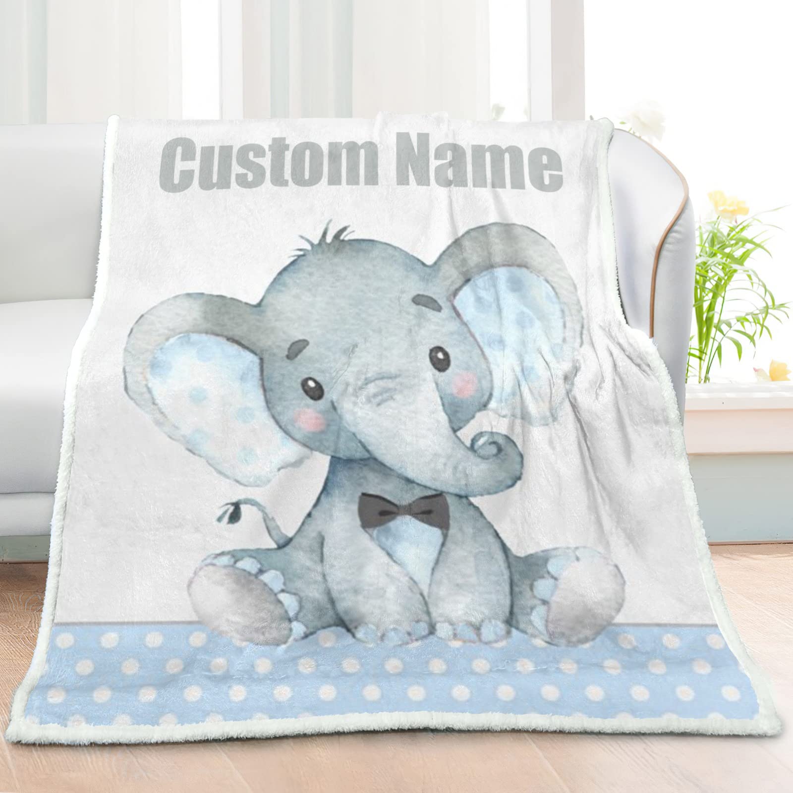 bonim Customized Baby Blanket with Name Personalized Baby Blanket Personalized Baby Blankets for Boys Best Gift for Baby Custom Throw Blanket for Couch/Bed 30"x40"