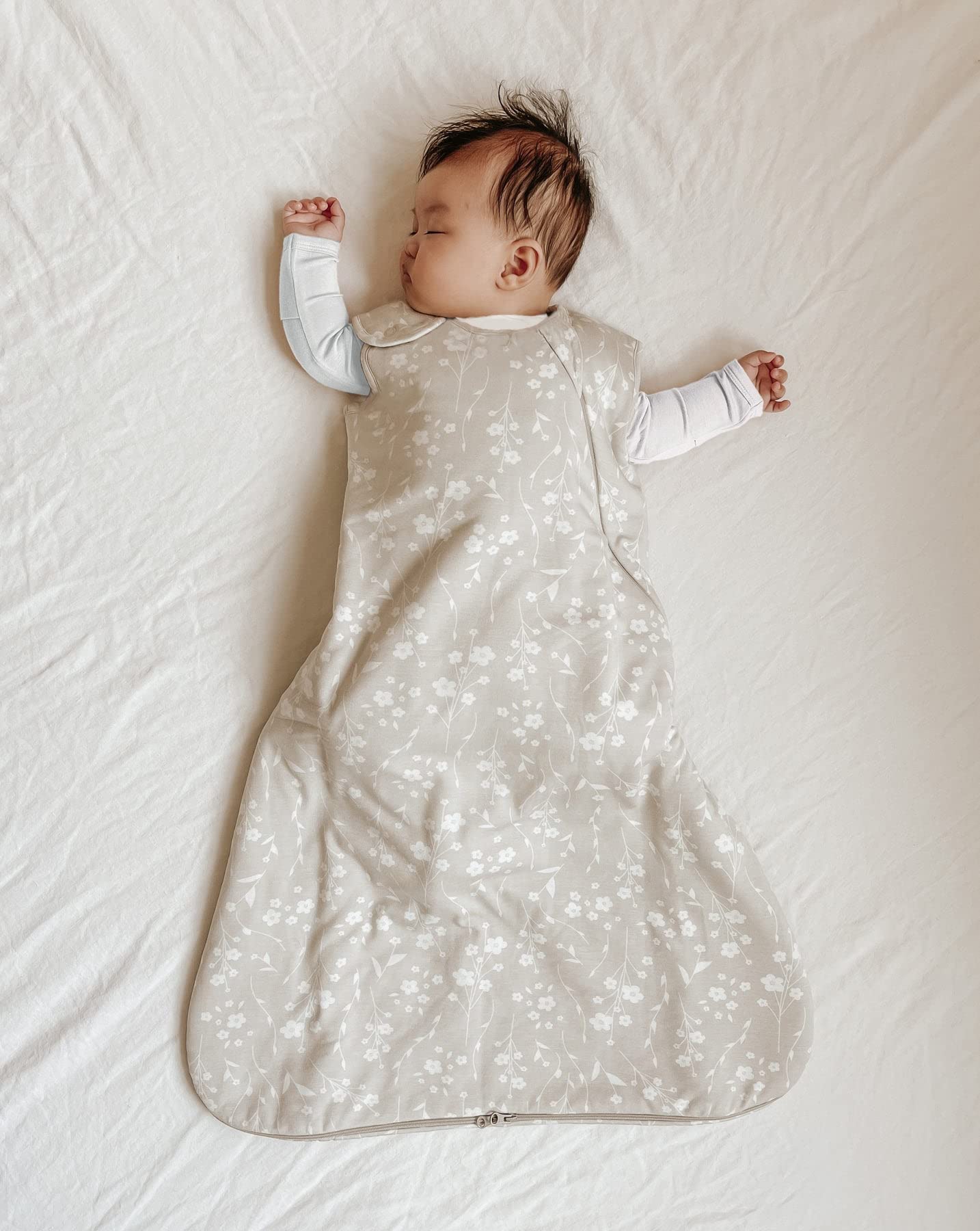 GUNAMUNA Unisex Baby Sleep Bag, Sleep Sack Sleeping Bag for Infants Toddlers, Easy Changing Diaper Zipper, 2.6 TOG, Magnolia, 18-24 Months