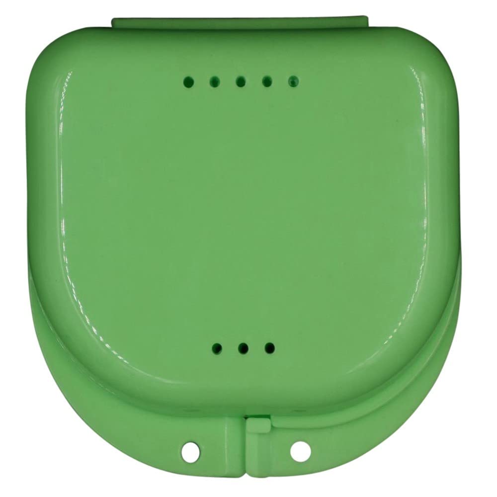 Case False Appliance Storage Teeth Boxes Box Container Bath Denture Dentu Tooth care Instant ning Pen for Teeth (Green, One Size)