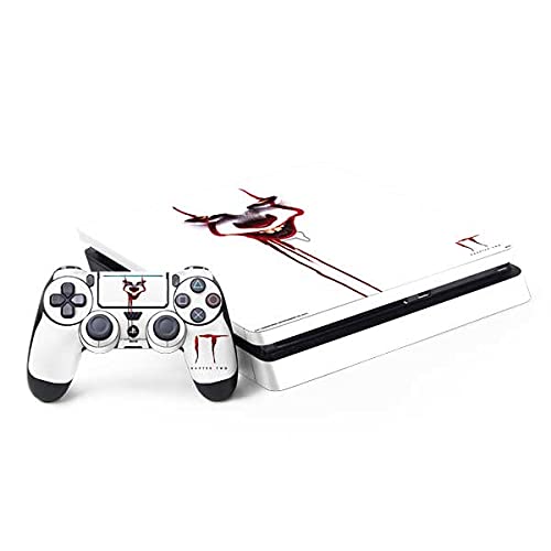Skinit Decal Gaming Skin Compatible with PS4 Slim Bundle - Officially Licensed Warner Bros Pennywise Bloody Design