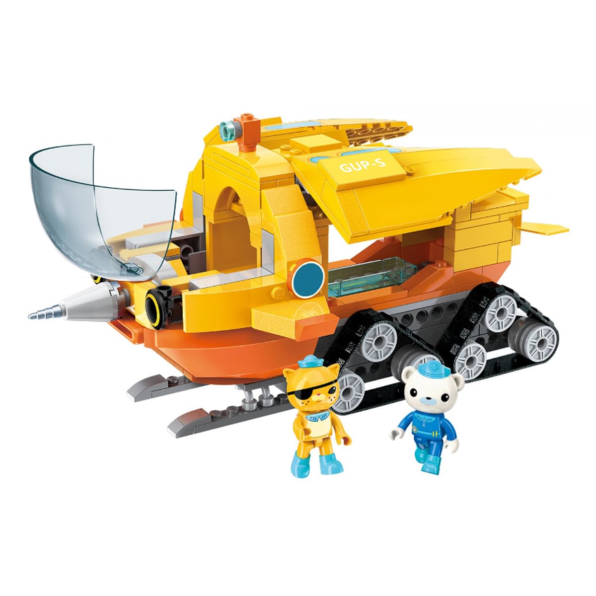 CHAOFANZHE Octopod Architecture Blocks,Octonaus Construction Brick Set,Octonaus Toys for4-7 Year Kids Toys Building (Narwhal Boat 275 PCS)