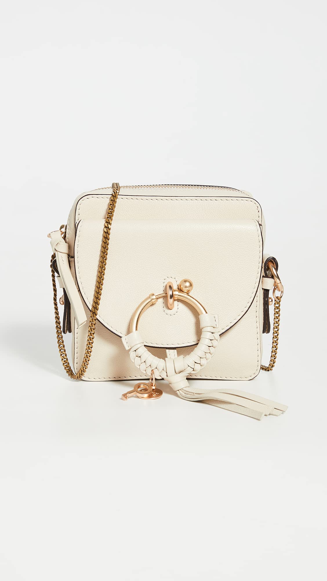 See by Chloe Women's Joan Mini Crossbody, Cement Beige, Off White, One Size