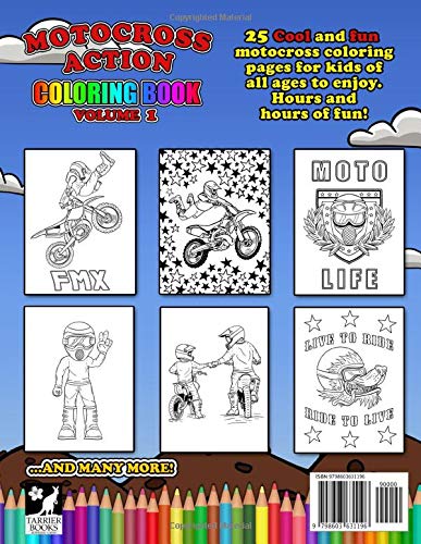 Motocross Action Coloring Book Volume 1 (Fun Motocross Books - FMB)