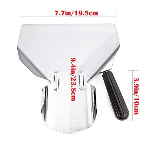 Mantouxixi Food Grand Stainless Steel French Fry Bagger Scoop, Chip Popcorn Bagger Ice Candy Snacks Desserts Scooper, Right Handle