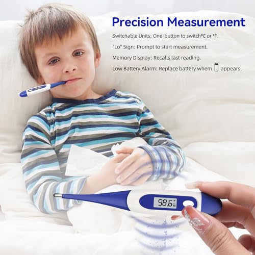 FDK Thermometers for Adults & Kids - Medical Grade, Accurate Oral/Armpit, Ideal for Travel, Easy-to-Read Digital Display, Default, BT-A21CN