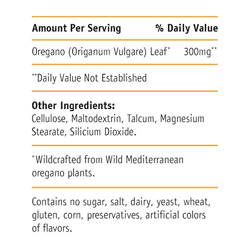 Teliaoils Wild Oregano Tablets from Oregano with Over 85% Carvacrol. Ideal to Boost The Immune System. Powerful antioxidant