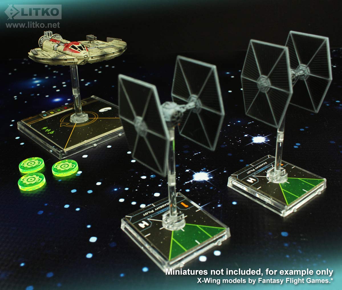LITKO Space Fighter 2nd Edition Tokens | Compatible with Star Wars: X-Wing Miniatures Game | Pack of 10 (Calculate Tokens)
